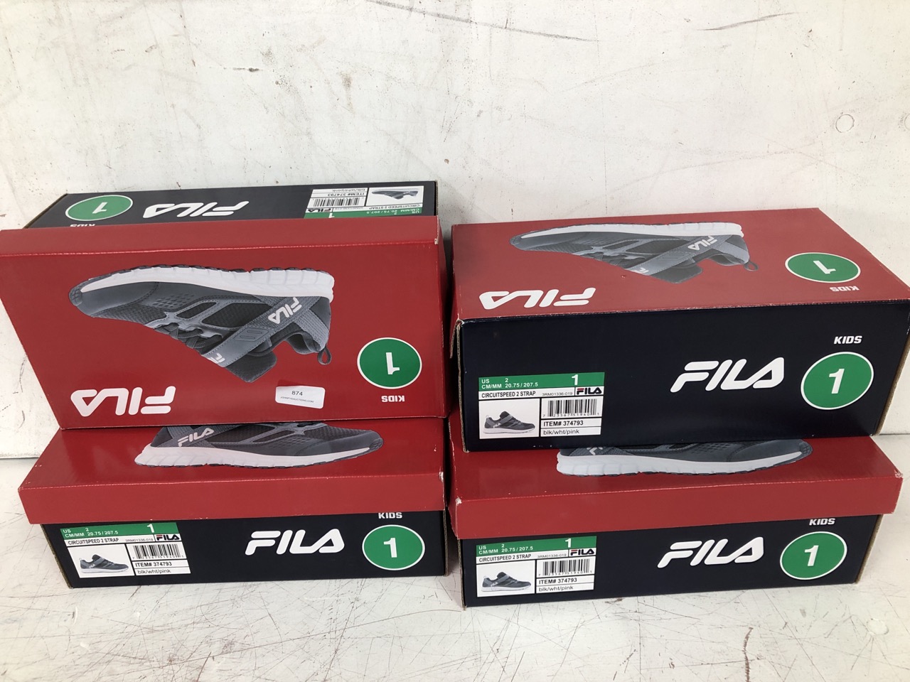 John Pye Auctions - 4 X KIDS FILA TRAINERS CIRCUIT SPEED 2 STRAP ALL IN ...