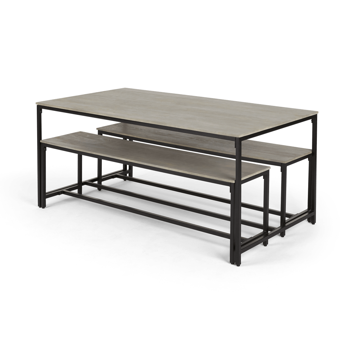 John Pye Auctions - Made.com Lomond Dining Table and Bench Set, Grey ...