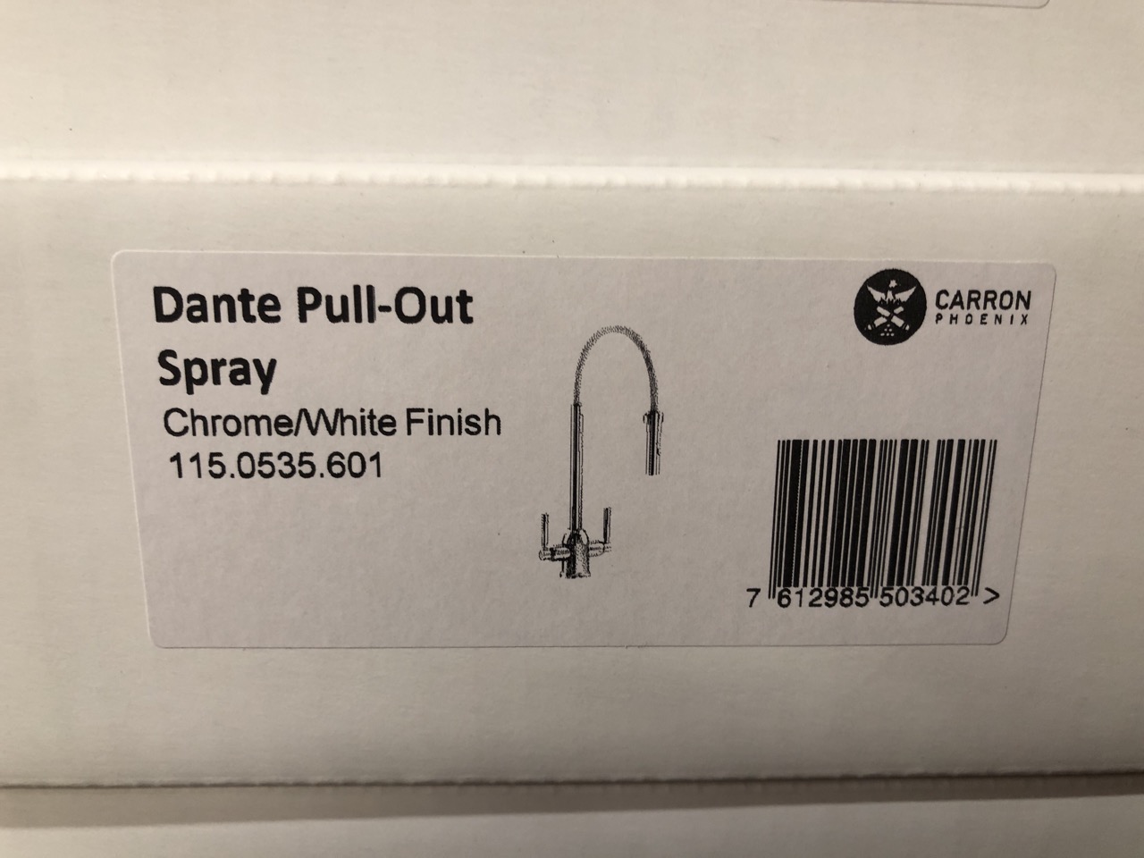 John Pye Auctions - CARRON PHOENIX DANTE PULL OUT SPRAY TAP IN CHROME ...