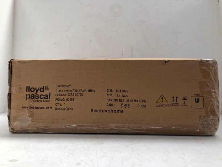 John Pye Auctions - LLOYD PASCAL GLOSS NESTED TABLE PAIR IN WHITE ...