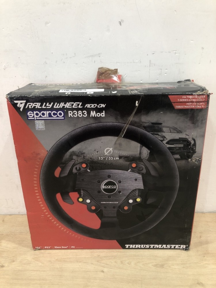 John Pye Auctions - THRUSTMASTER M RALLY WHEEL ADDON SPARCO R383 MOD ...