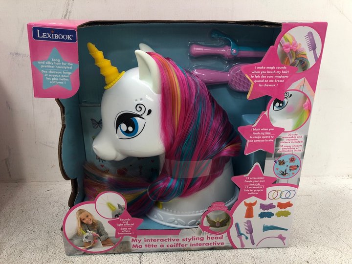 John Pye Auctions - 2 X LEXIBOOK MY INTERACTIVE UNICORN STYLING HEADS ...
