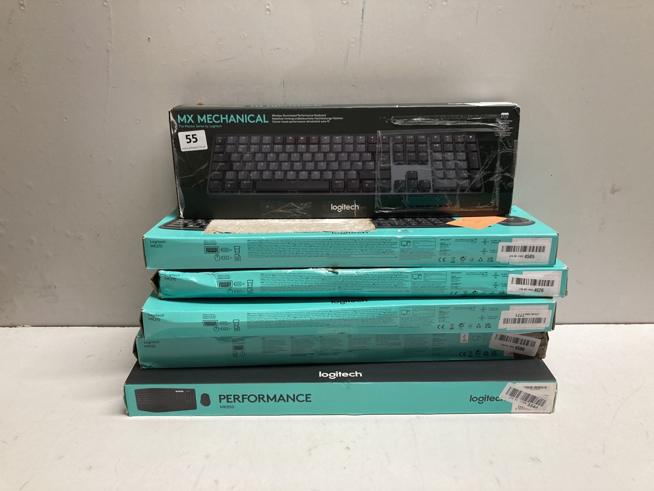 John Pye Auctions - 6 X ASSORTED LOGITECH KEYBOARDS INC PERFORMANCE MK850