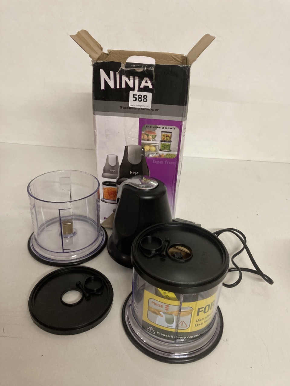 John Pye Auctions - 2 X NINJA STACKABLE FOOD CHOPPERS