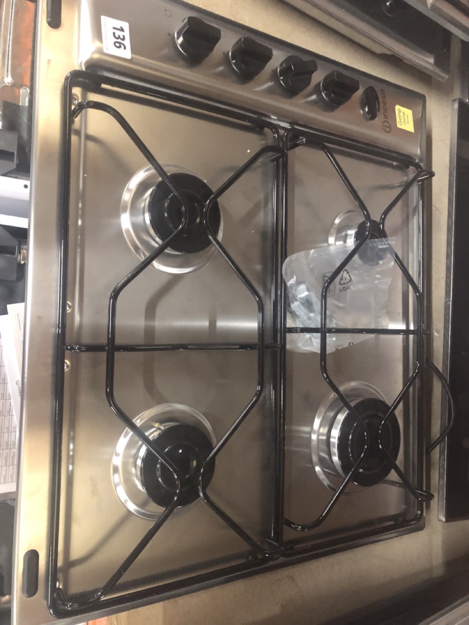 John Pye Auctions - INDESIT IN-BUILT GAS HOB MODEL: PAA642IX/IWE