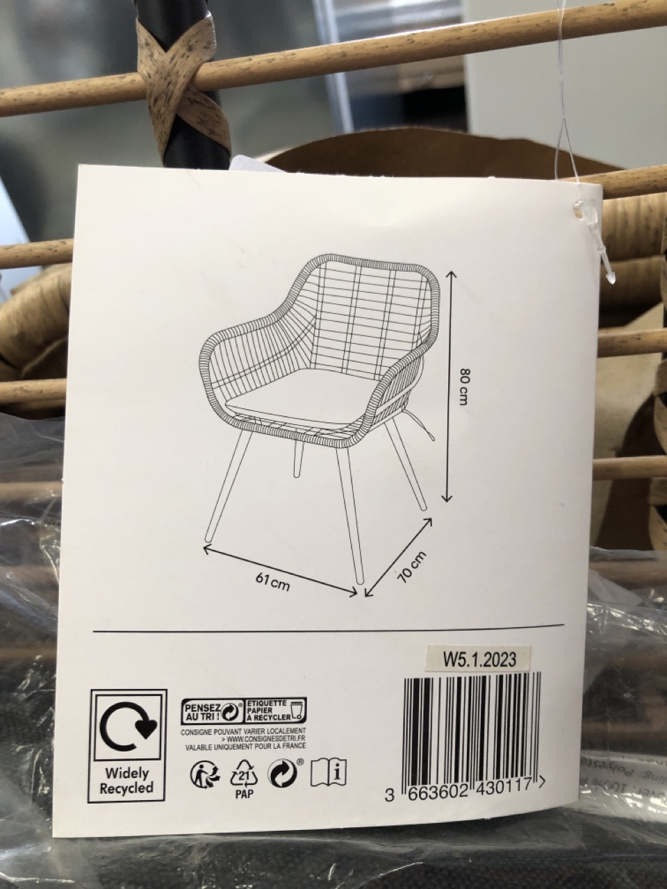 John Pye Auctions - X4 APOLIMA STEEL ARMCHAIR WITH RATTAN EFFECT ...