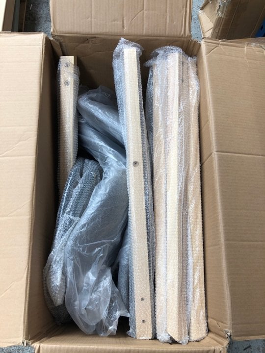 John Pye Auctions - 2 X GREY BAR STOOLS WITH WOODEN LEGS: LOCATION - CR11