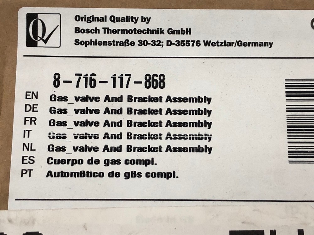 John Pye Auctions - GAS VALVE & BRACKET ASSEMBLY 8716117868 RRP- £309 ...