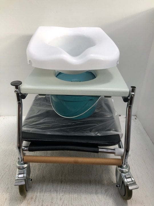 John Pye Auctions - GLIDE ABOUT COMMODE TO INCLUDE RAISED TOILET SEAT ...