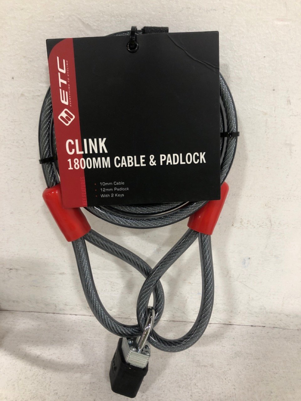 John Pye Auctions - 15x ETC CLINK 1800MM CABLE LOCKS WITH PADLOCK AND ...