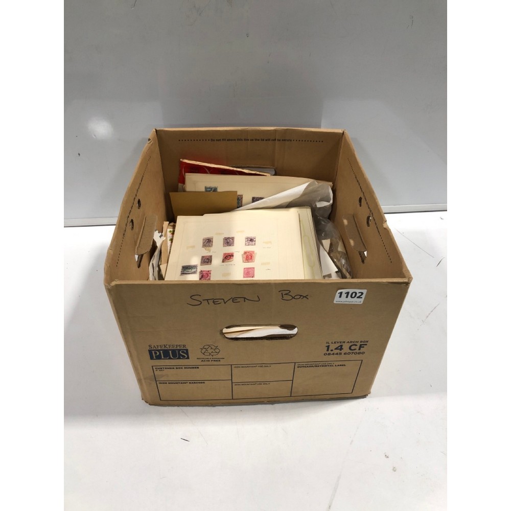 John Pye Auctions - A LARGE BOX OF ASSORTED VINTAGE AND ANTIQUE STAMPS ...
