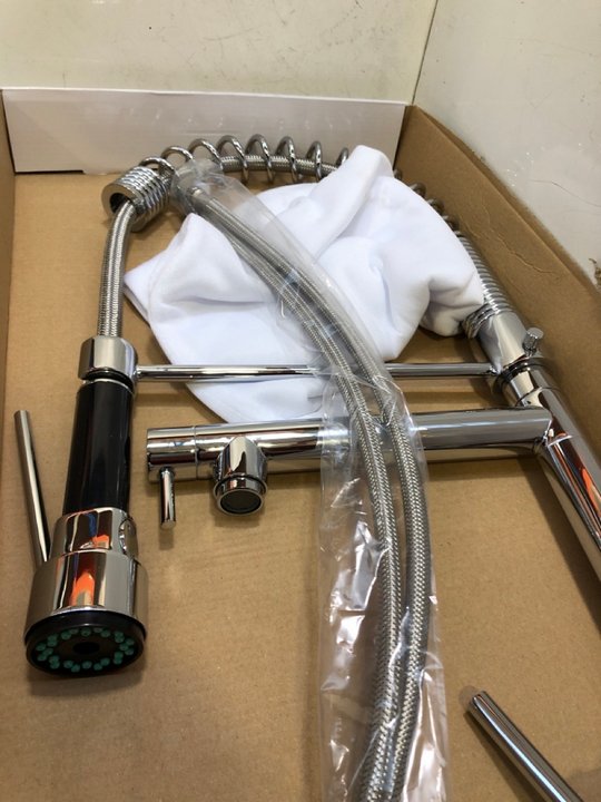 John Pye Auctions - KITCHEN MIXER SPRING TAP WITH DETACHABLE RINSER ...