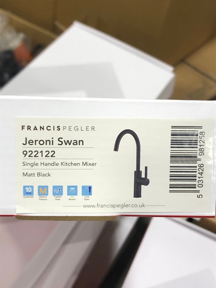 John Pye Auctions - FRANCIS PEGLER JERONI SWAN SINGLE HANDLE KITCHEN ...