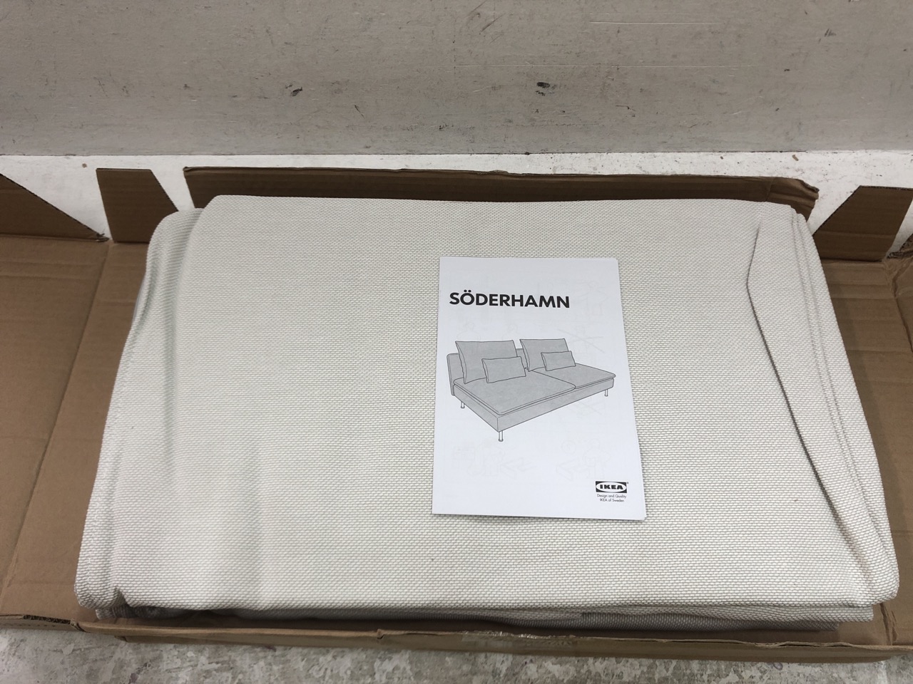 John Pye Auctions - IKEA SODERHAMN FURNITURE COVER IN CREAM ARROX RRP-£100