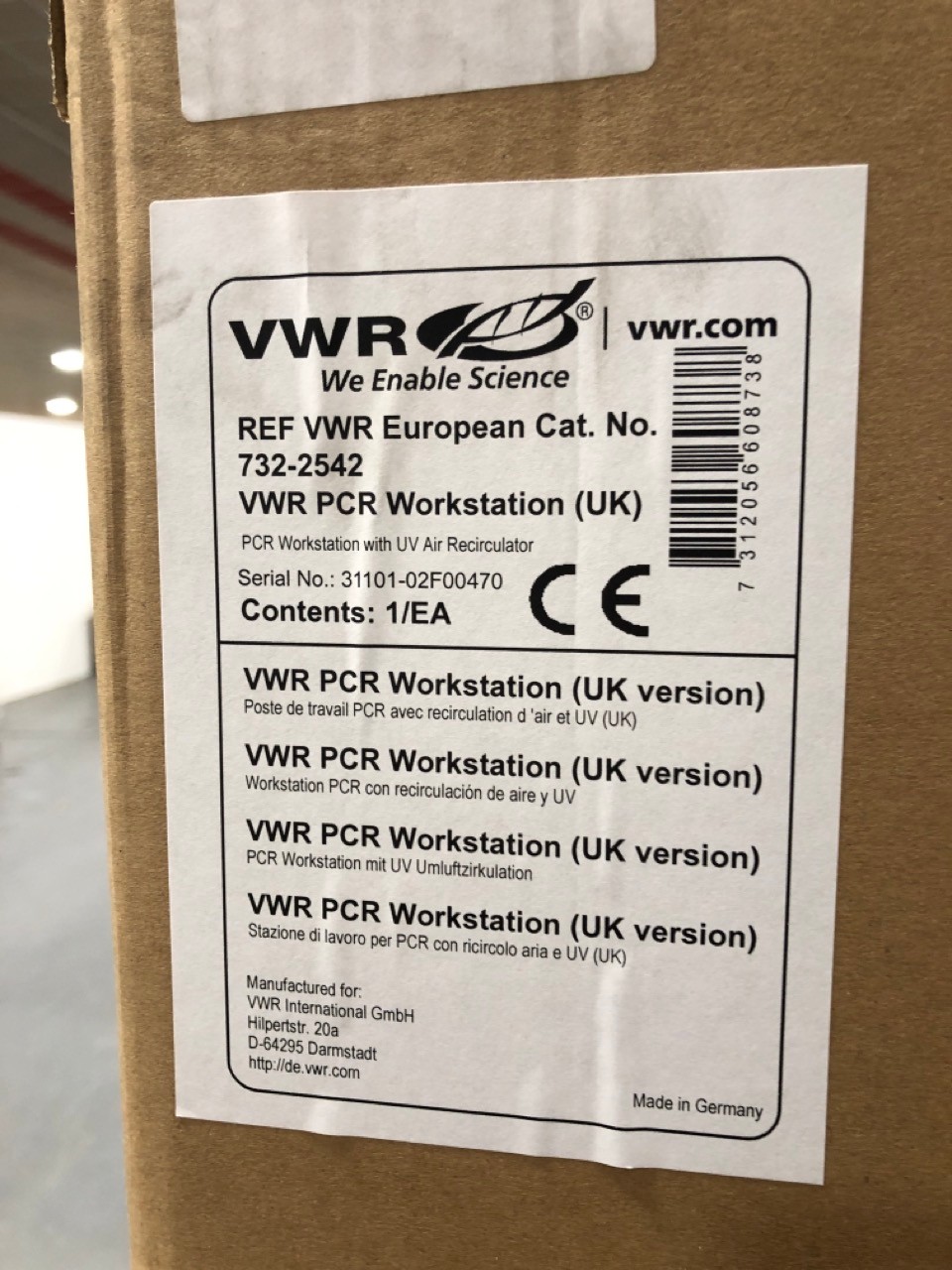 John Pye Auctions - VWR PCR WORKSTATION WITH UV AIR RECIRCULATION ...