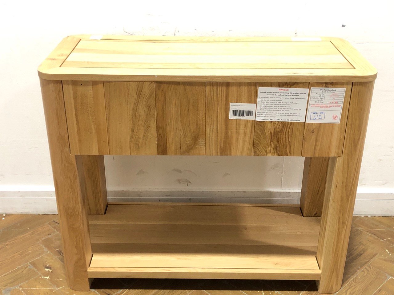 John Pye Auctions - ROMSEY CONSOLE TABLE IN NATURAL OAK RRP £369.99