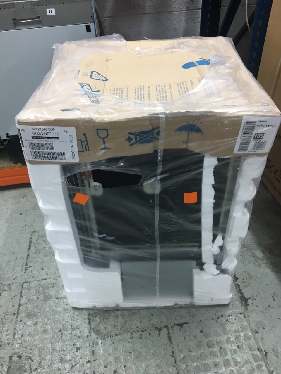 John Pye Auctions - NEFF INTEGRATED DISHWASHER MODEL: S153ITX02G