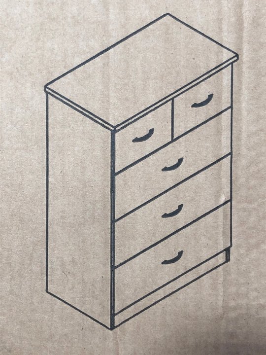 John Pye Auctions - DREAMS 3+2 DRAWER CHEST IN OAK & GREY: LOCATION - B3