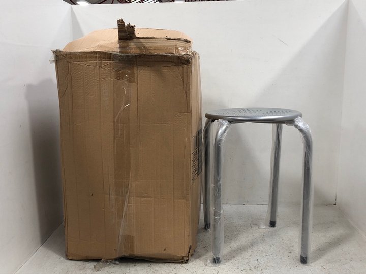 John Pye Auctions - PACK OF 6 MARKO FURNITURE STACKING METAL STOOLS IN ...