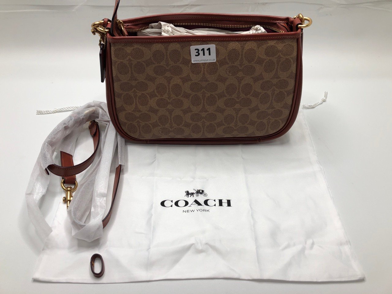 John Pye Auctions - COACH PEBBLED POLISHED LEATHER LADY HANDBAG