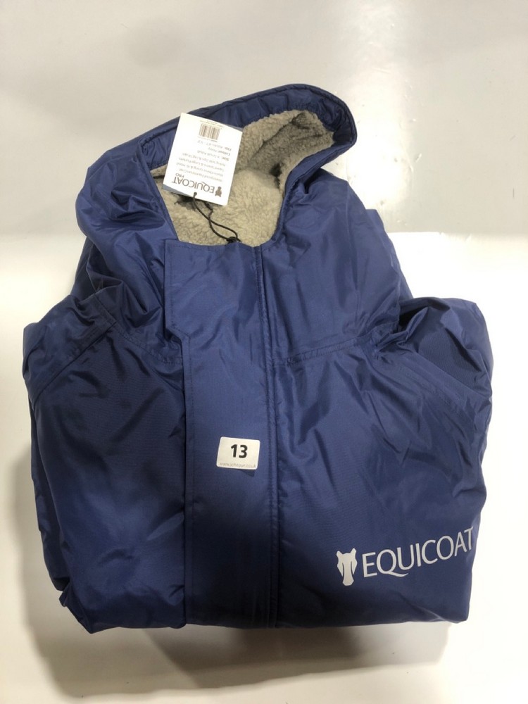 John Pye Auctions - EQUICOAT ADULT COAT IN NAVY. SIZE S. (DELIVERY ONLY)