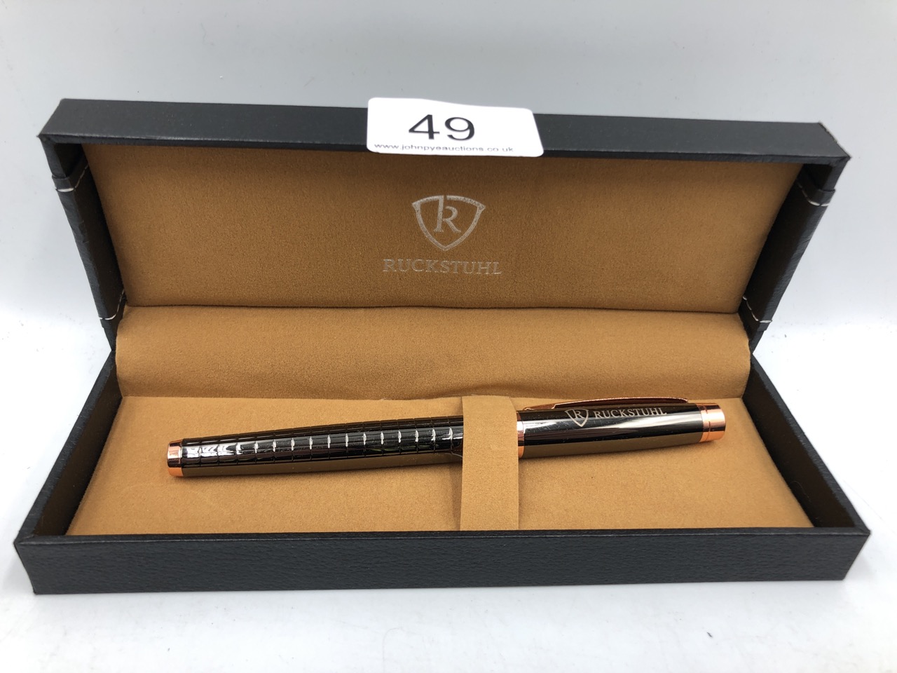 John Pye Auctions - RUCKSTUHL STAINLESS STEEL LUXURY PEN IN GIFT BOX ...