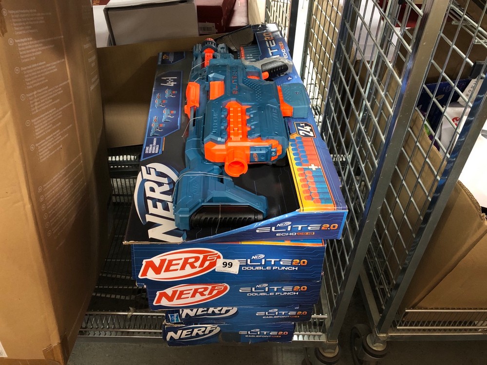 John Pye Auctions - 6 X NERF ELITE 20 DOUBLE PUNCH DART BLASTER DARK ...