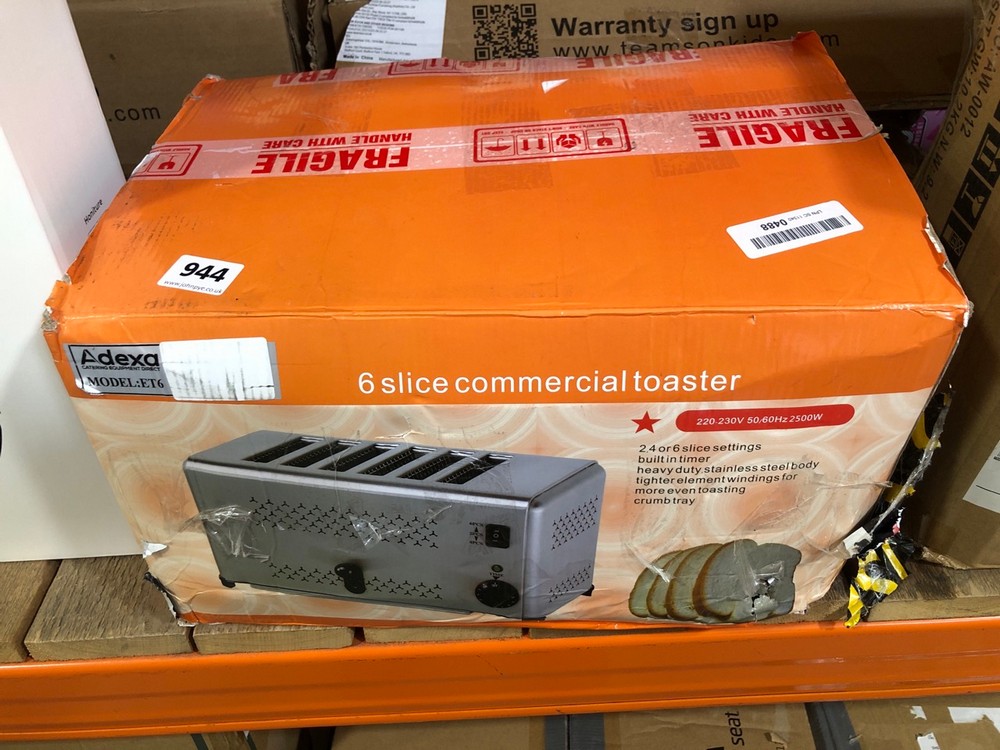 John Pye Auctions - ADEXA 6 SLICE COMMERCIAL TOASTER (DELIVERY ONLY)