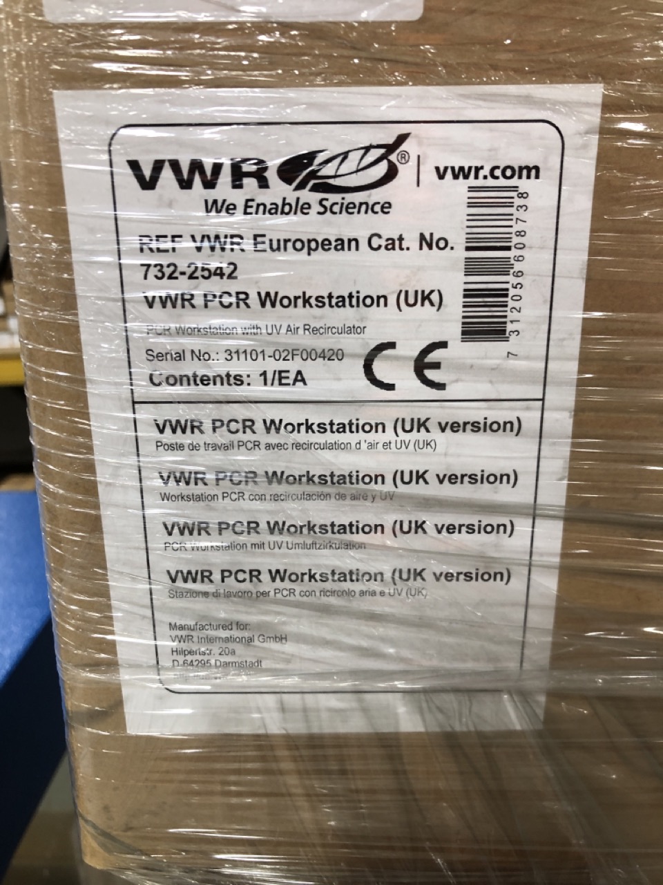 John Pye Auctions - VWR PCR WORKSTATION WITH UV AIR RECIRCULATION ...