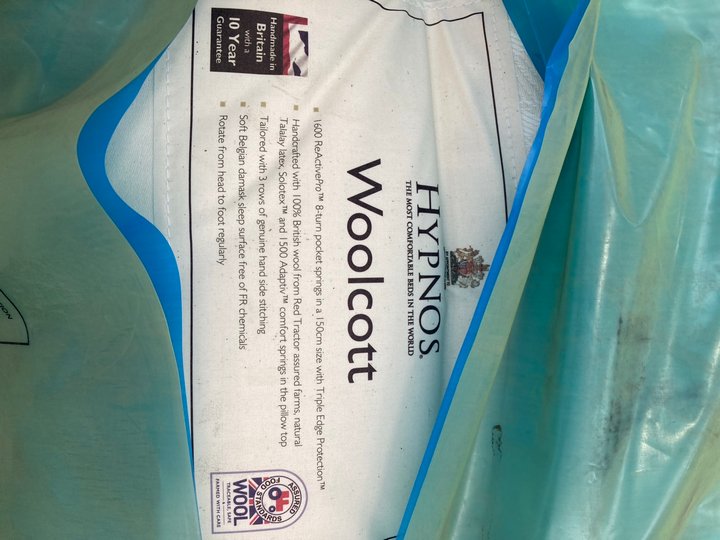 John Pye Auctions - HYPNOS WOOLCOTT 1600 REACTIVE 8 TURN POCKET SPRING ...
