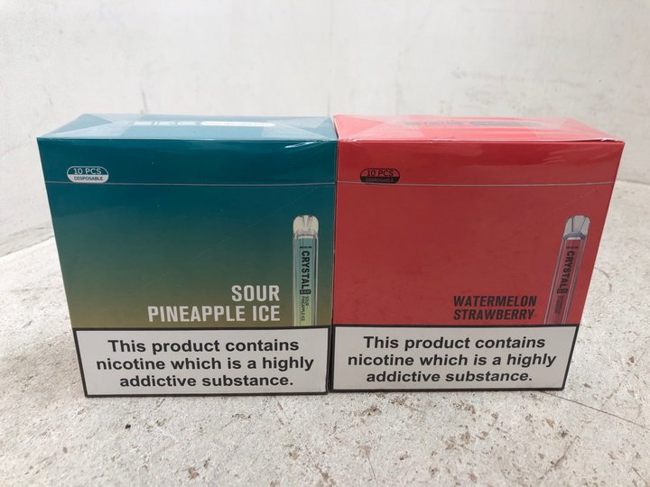 John Pye Auctions - 5 X BOXES OF SIKE CRYSTAL ASSORTED FLAVOUR 600 PUFF ...