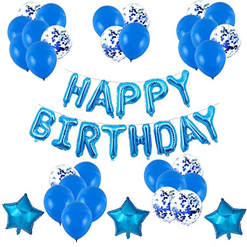 John Pye Auctions - 17 X TOPWAYS® BLUE BIRTHDAY PARTY DECORATIONS ...