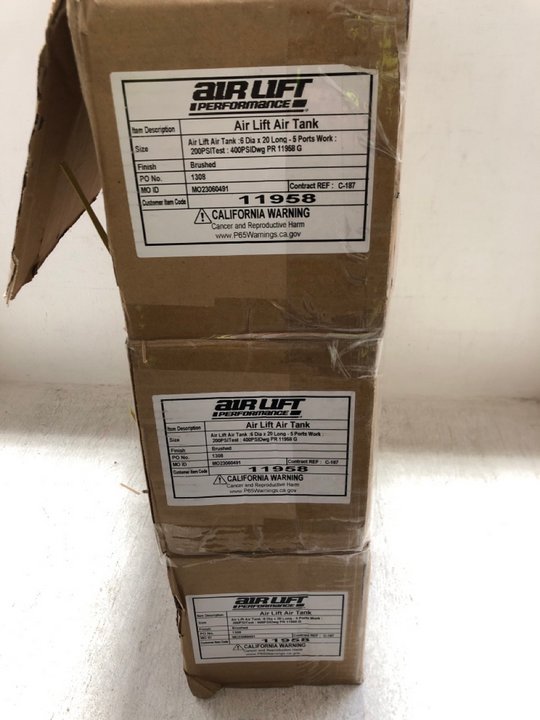 John Pye Auctions - SET OF 3 AIR LIFT AIR TANKS RRP - £480: LOCATION - A16