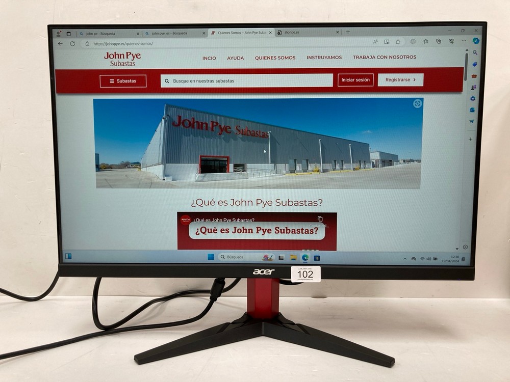 John Pye Auctions - MONITOR ACER NITRO KG2 SERIES IPS FHD 100HZ BLACK ...