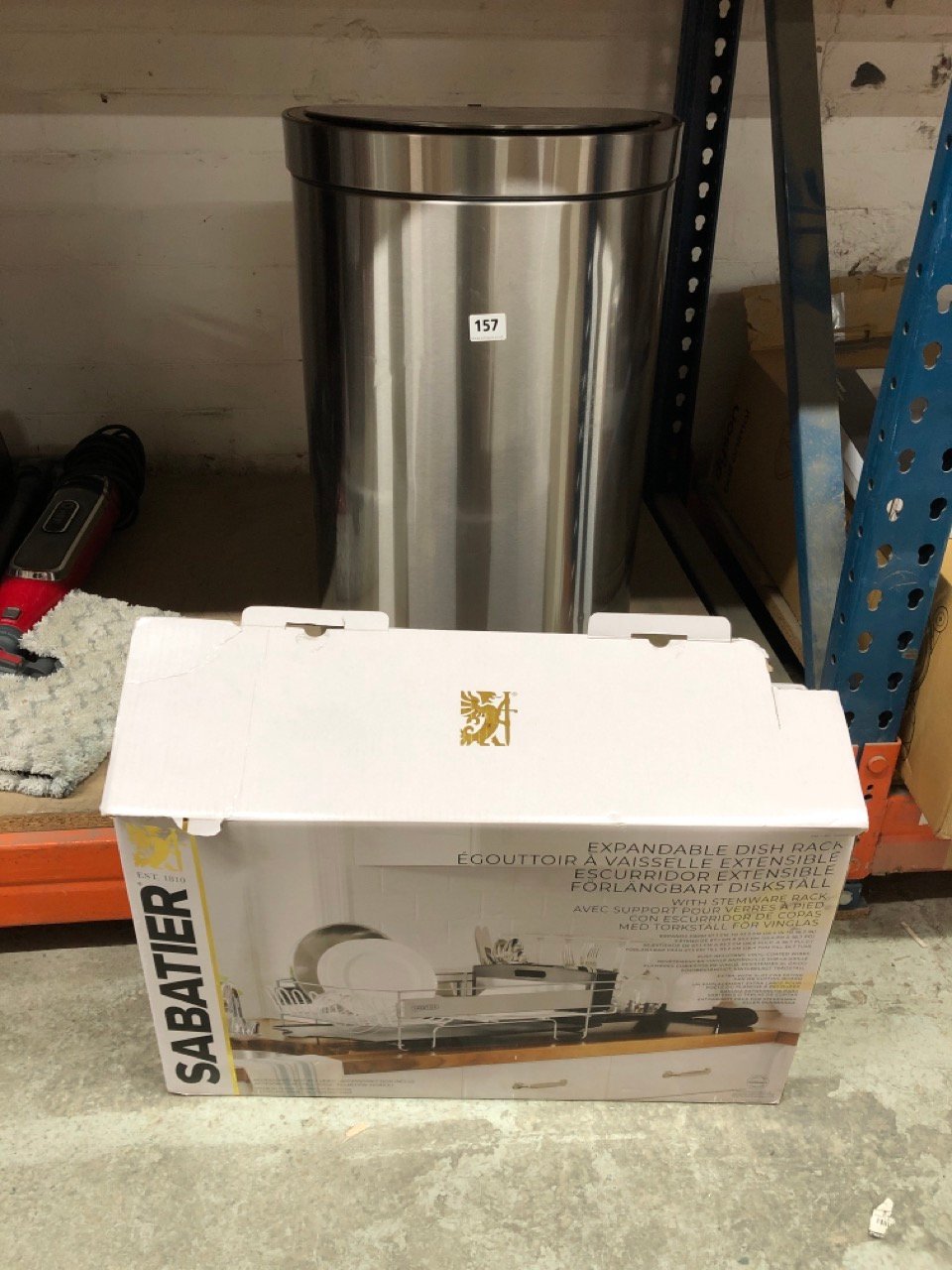 John Pye Auctions - SABATIER EXTENDABLE DISH RACK AND A STAINLESS STEEL ...