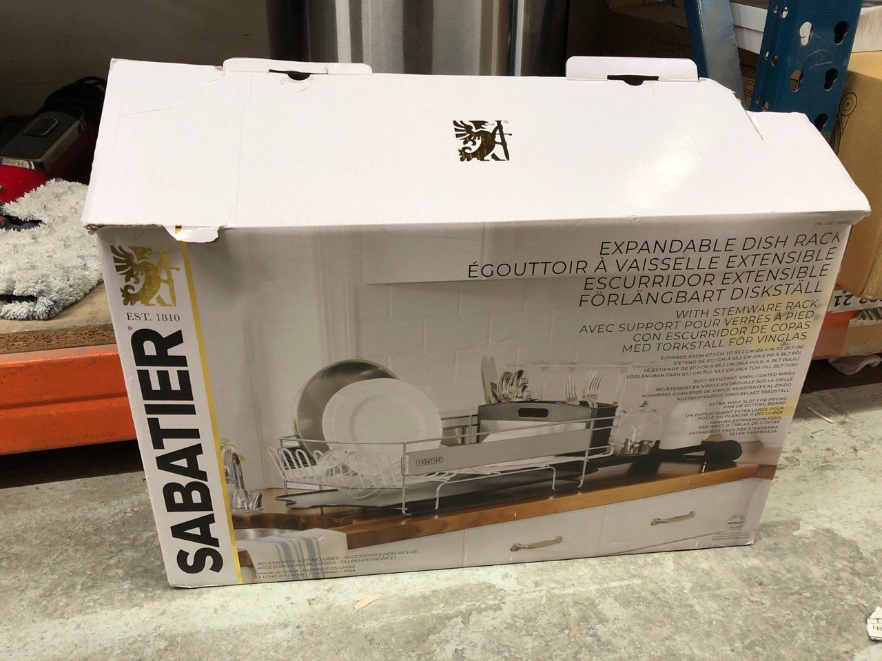 John Pye Auctions - SABATIER EXTENDABLE DISH RACK AND A STAINLESS STEEL ...