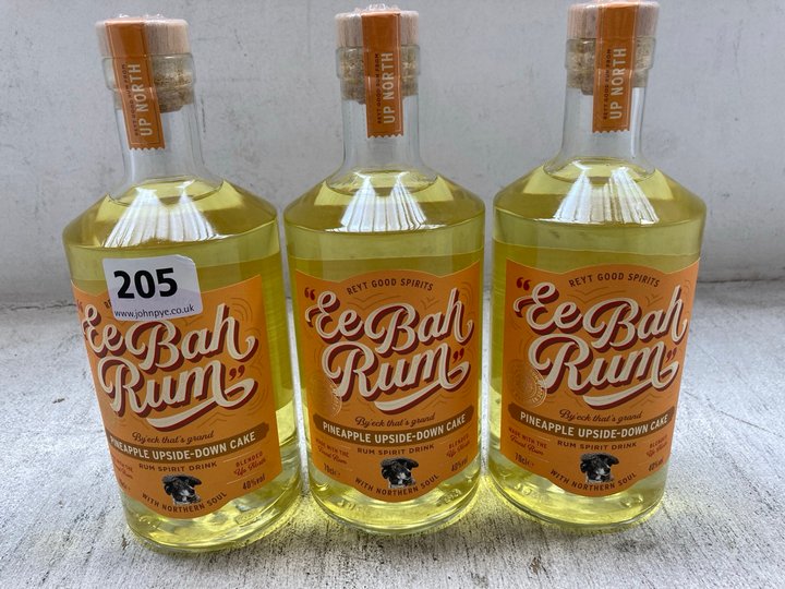 John Pye Auctions - 3 X EE BAH RUM PINEAPPLE UPSIDE DOWN CAKE FLAVOUR ...