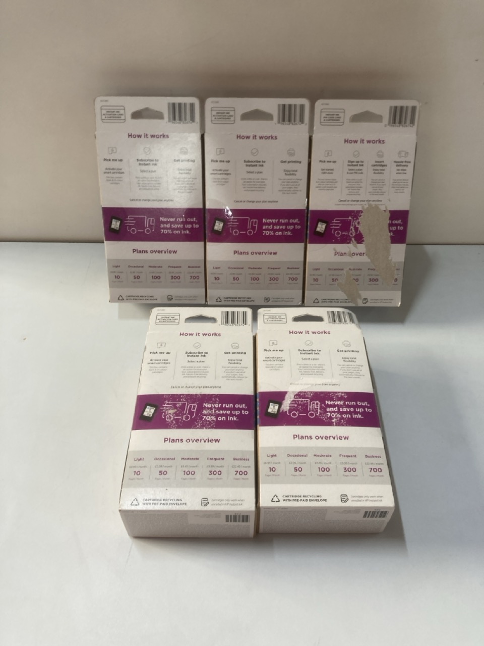 John Pye Auctions - 5 X HP INSTANT INK STARTER KIT - 304 BLACK INK ...