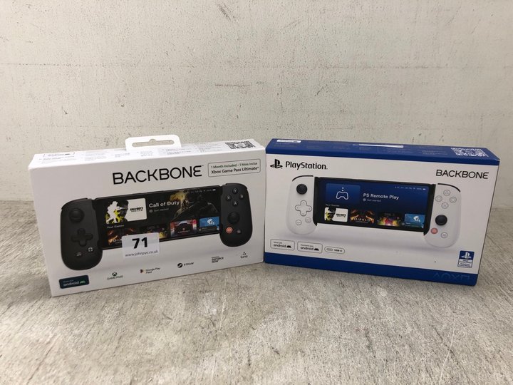 John Pye Auctions - 2 X SONY PLAYSTATION BACKBONE GAMING CONTROLLERS: LOCATION - E2