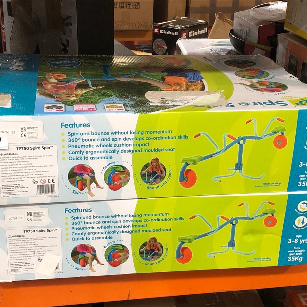 John Pye Auctions - 2 X TP TOYS TP750 SPIRO SPIN OUTDOOR SEESAW TOTAL RRP £120 (DELIVERY ONLY)