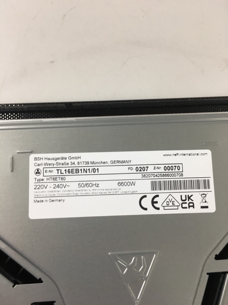 John Pye Auctions - NEFF COOKTOP MODEL: TL16EB1N1