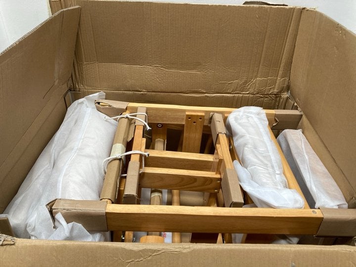 John Pye Auctions - KUB DIRECT HAYWOOD GLIDER & FOOT STOOL IN NATURAL ...