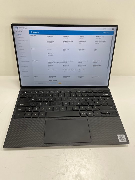 John Pye Auctions - DELL XPS 13 LAPTOP IN SILVER: MODEL NO 9300 (UNIT ...