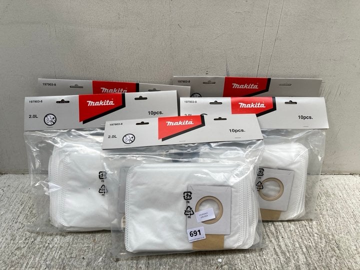 John Pye Auctions - 5 X PACKS OF MAKITA FILTER DUST BAGS - MODEL 197903 ...