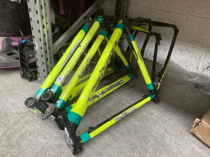 John Pye Auctions - 4 X BIKE FRAMES ONLY IN HI-VIZ COLOURS: LOCATION - BR23