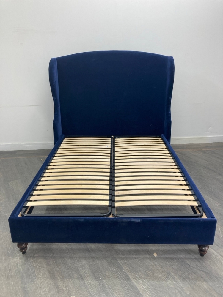 John Pye Auctions - RIVAS HANDCRAFTED BED FRAME UPHOLSTERED IN VELVET ...