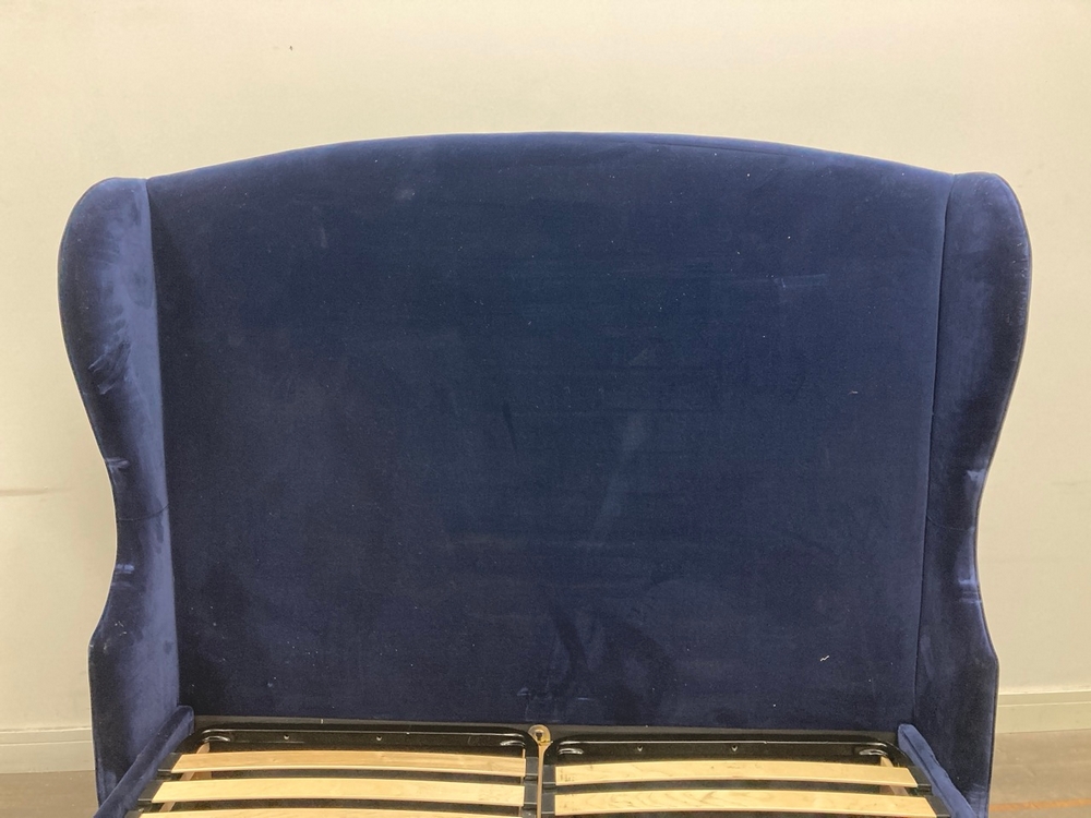 John Pye Auctions - RIVAS HANDCRAFTED BED FRAME UPHOLSTERED IN VELVET ...