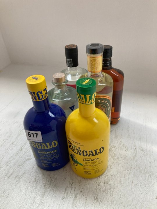 John Pye Auctions - 6 X ASSORTED SPIRITS TO INCLUDE RON BENGALO RUM ...
