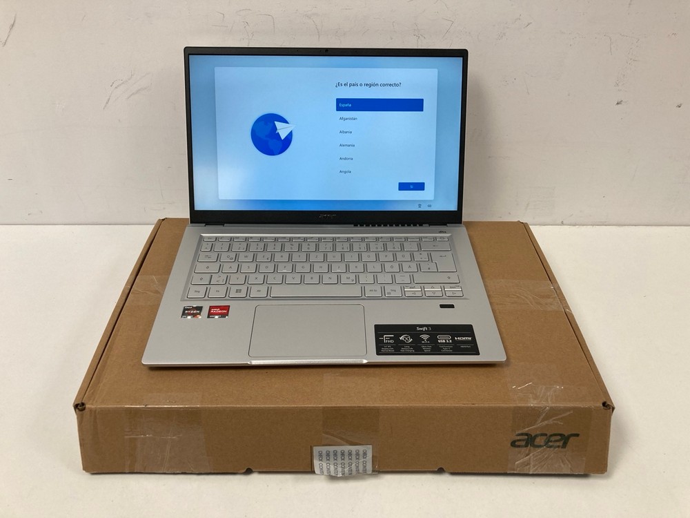 John Pye Auctions - ACER SWIFT 3 256 GB LAPTOP IN SILVER: MODEL NO ...