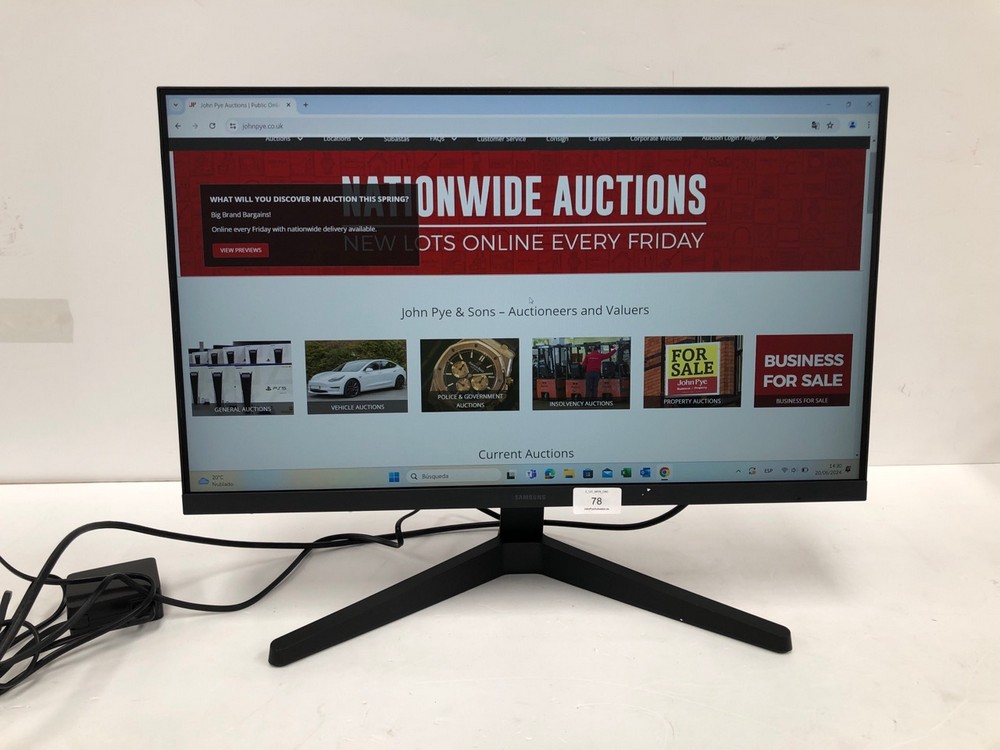 John Pye Auctions - MONITOR SAMSUNG MODEL S24C312EAU.